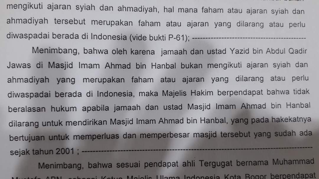 Surat Terbuka Masjid MIAH Bogor – Mascipol